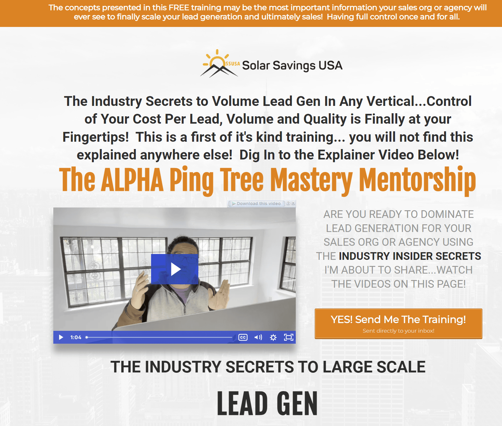 ALPHA Ping Tree Implementation and Mentorship